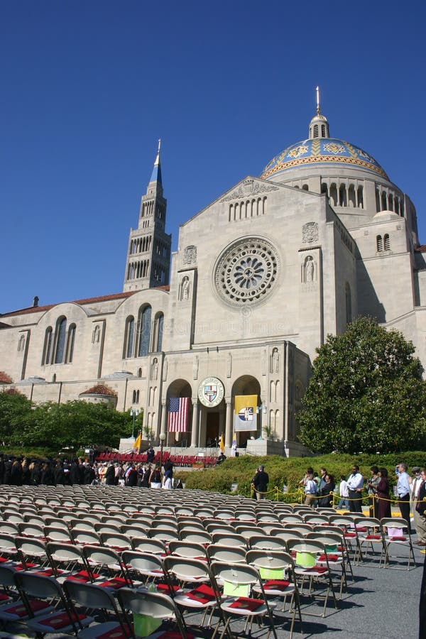 CUA Graduation at the Basilica/Shrine in DC Editorial Stock Image ...