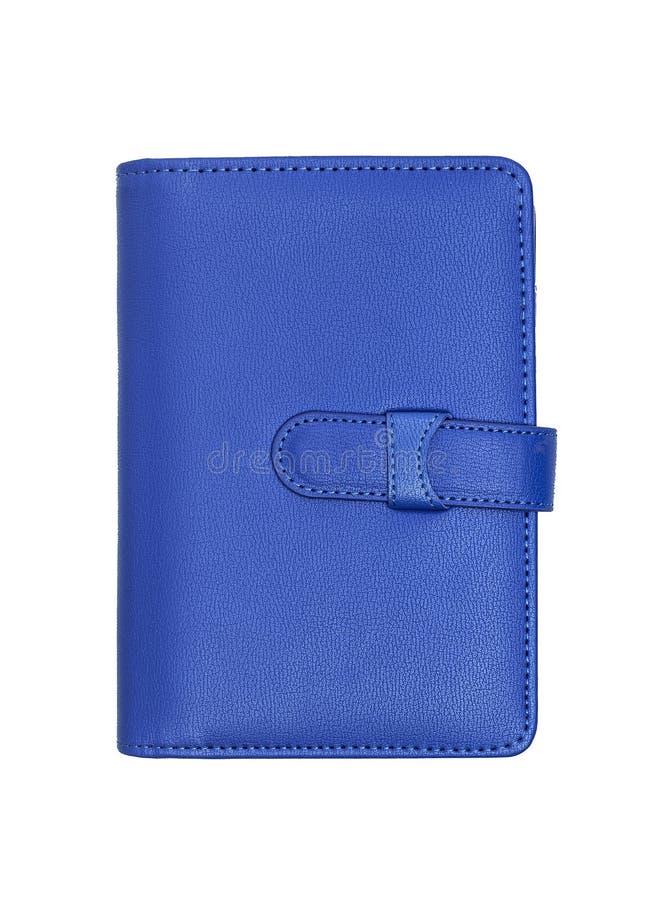 Cuaderno Azul Aislado En Blanco Imagen de archivo - Imagen de carpeta ...