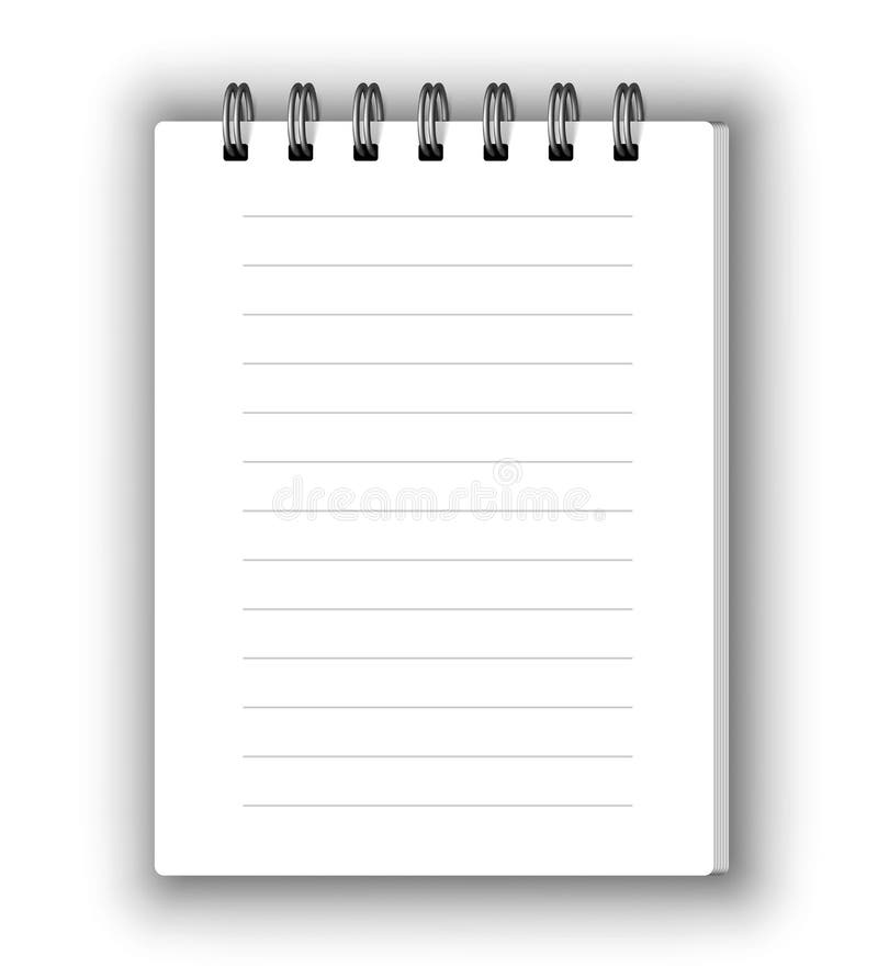 Cuaderno espiral vertical ilustración del vector. Ilustración de ...