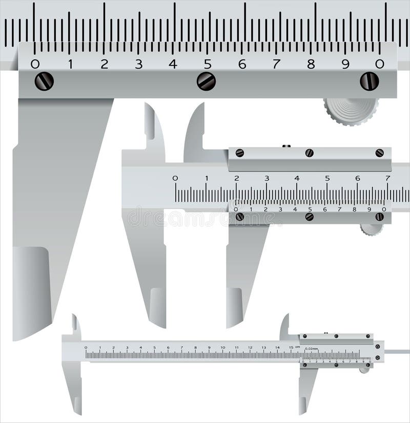 Calibrador a vernier ilustración del vector. Ilustración de talla ...