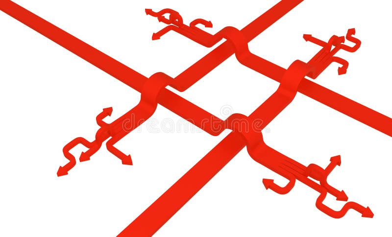 Dos flechas que parten 2 stock de ilustración. Ilustración de punta ...