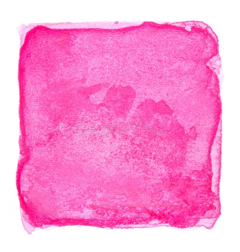 Cuadrado rosa color agua foto de archivo. Imagen de pintura - 159600672