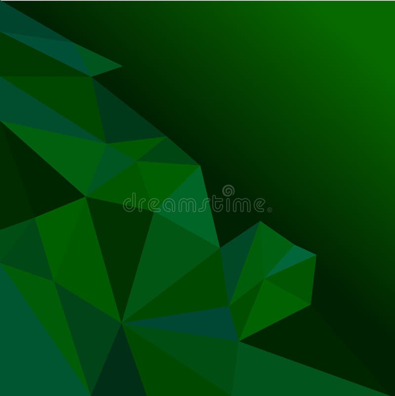 Cuadrado Verde Poligonal Del Fondo Ilustración del Vector - Ilustración ...