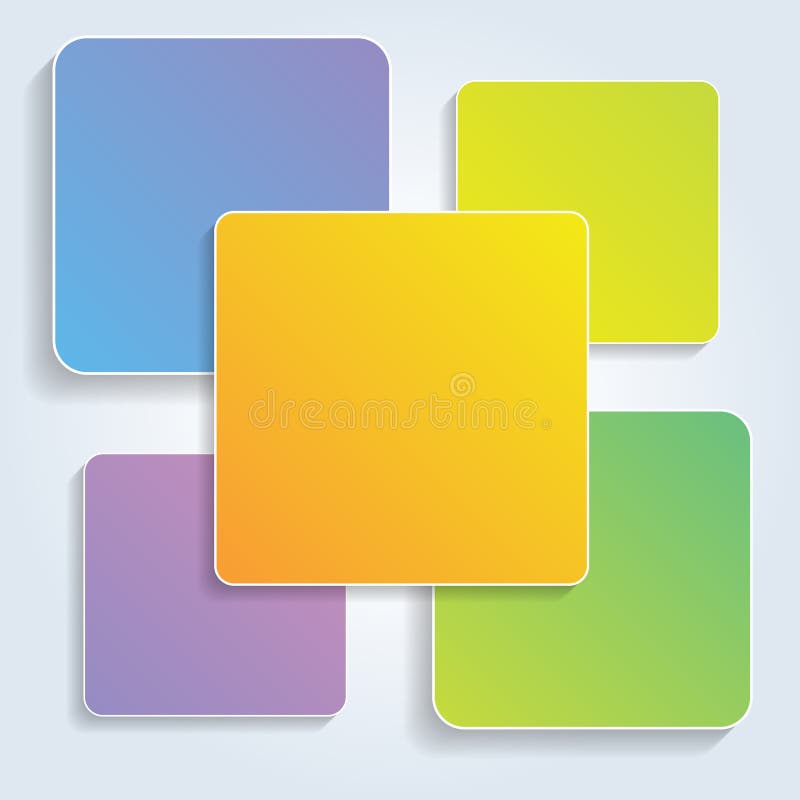 Cuadrados Coloridos Del Vector Para El Infographics Stock de ...