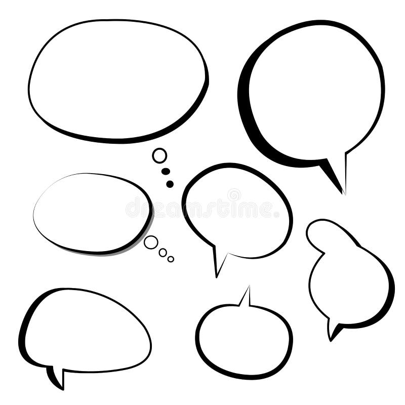 El Sistema De Cuadros De Texto De La Historieta Con Formas Simples Vector El Ejemplo Ilustración ...