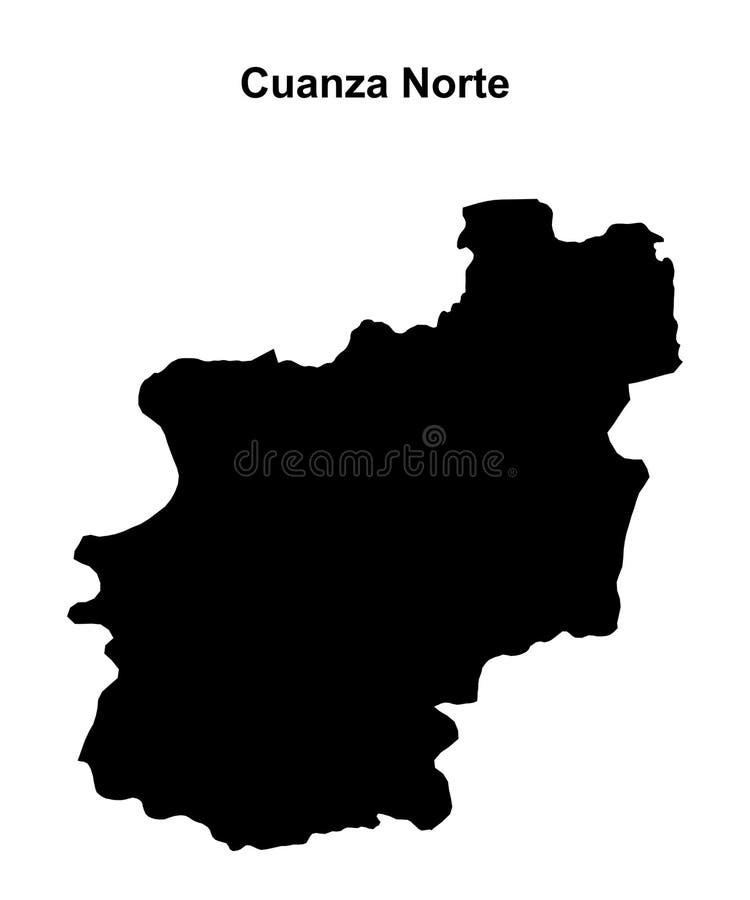Cuanza Norte outline map stock vector. Illustration of outline - 360324990