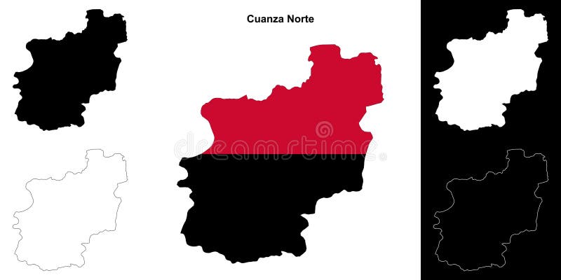 Cuanza Norte outline map stock illustration. Illustration of shape ...