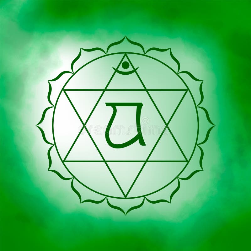 Cuarto, Chakra Del Corazón - Anahata Ilustración del Vector ...