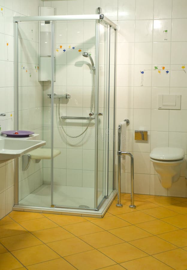 Bathroom for Disabled People. Modern Hospital Bath. Handicapped ...