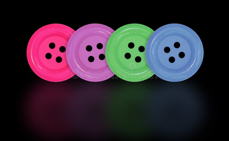 Cuatro butons foto de archivo. Imagen de aislado, costura - 33279774