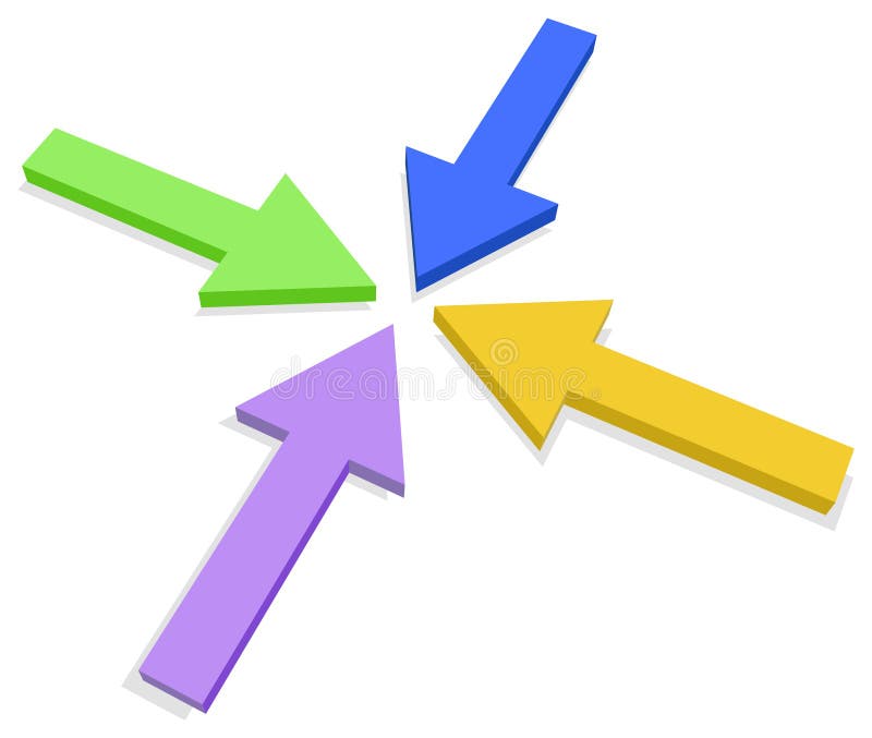 Cuatro Flechas Grandes Con Mucho Espacio Para Su Contenido. Ilustración ...
