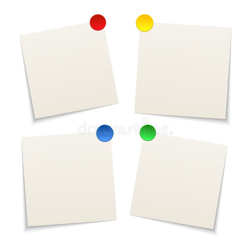 Cuatro hojas de papel ilustración del vector. Ilustración de fondo ...