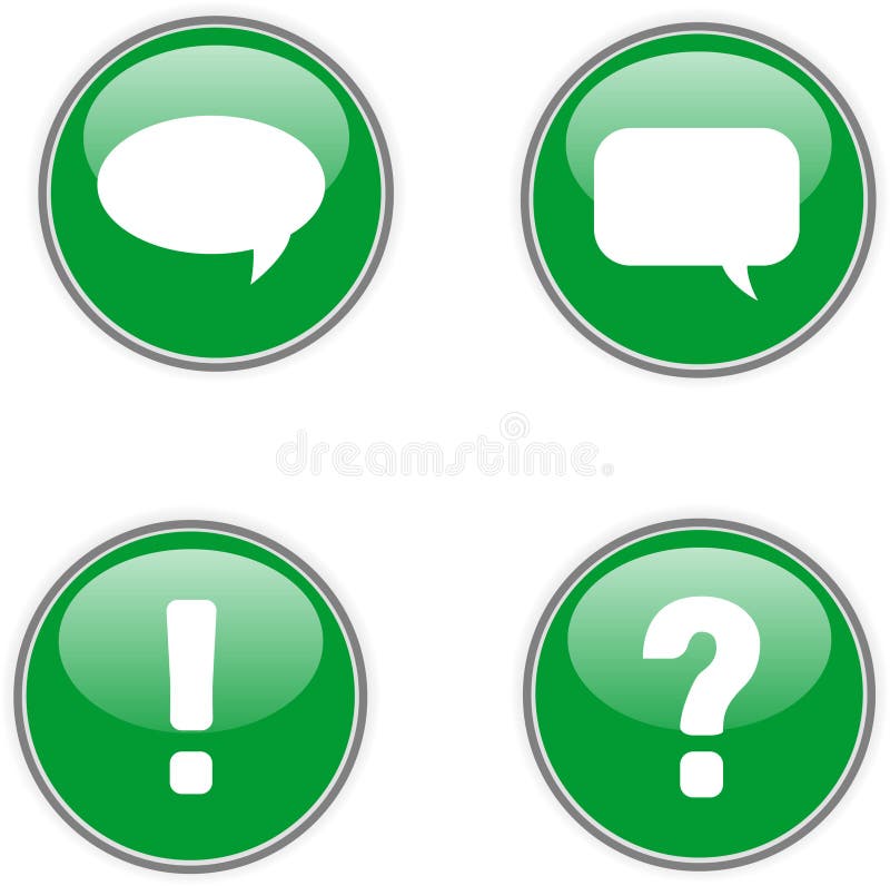 Cuatro Iconos Verdes Del Web Ilustración del Vector - Ilustración de ...