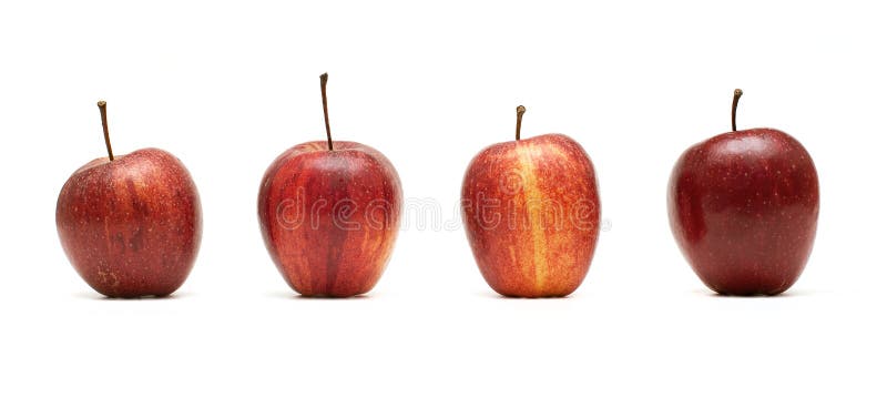 Cuatro manzanas imagen de archivo. Imagen de frugalidad - 1560011