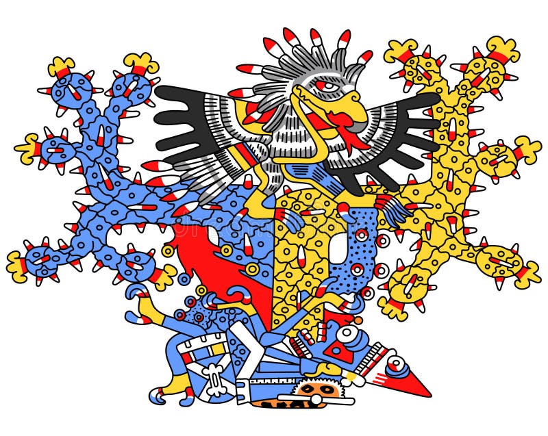 Aztec symbol Cuauhtli stock vector. Illustration of culture - 31605824