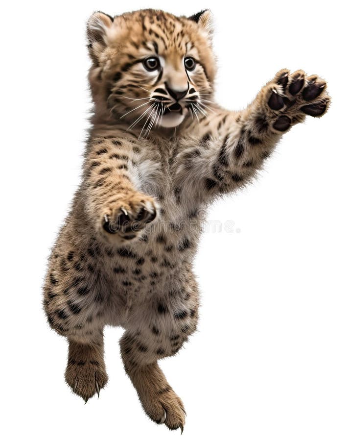 A Cub with Its Hand Raised Like an Adult Cat, Ai-generated Artwork ...