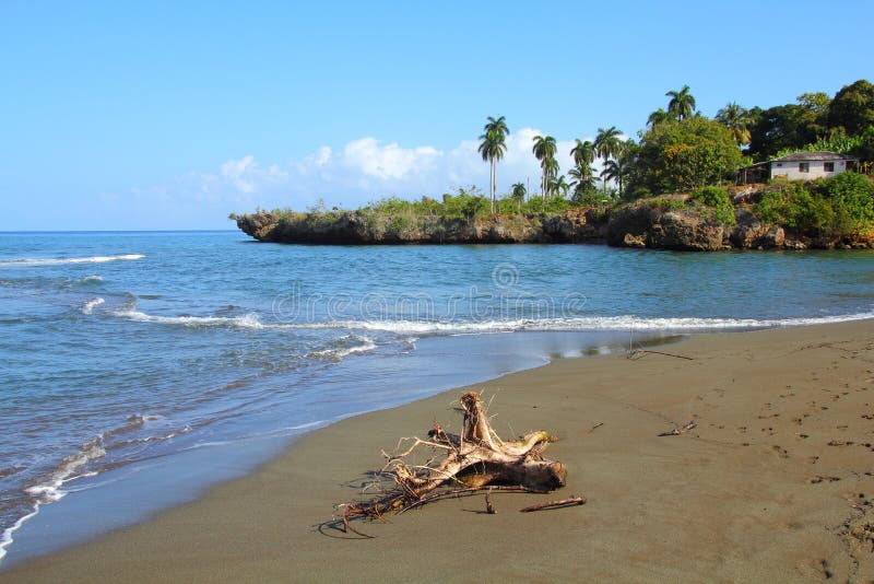 Tropical Beach Playa Blanca in Baracoa, Cuba Stock Image - Image of ...