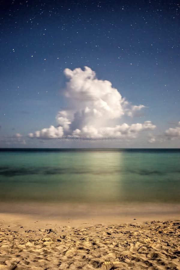 Cuba beach cloud night stock image. Image of atlantic - 304740297