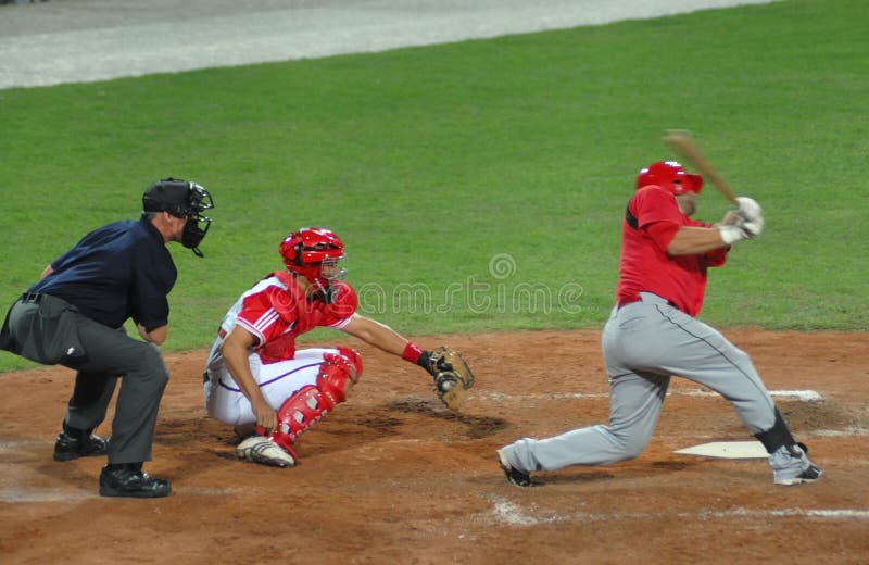Cuba-canada baseball game editorial stock image. Image of batter - 20190874