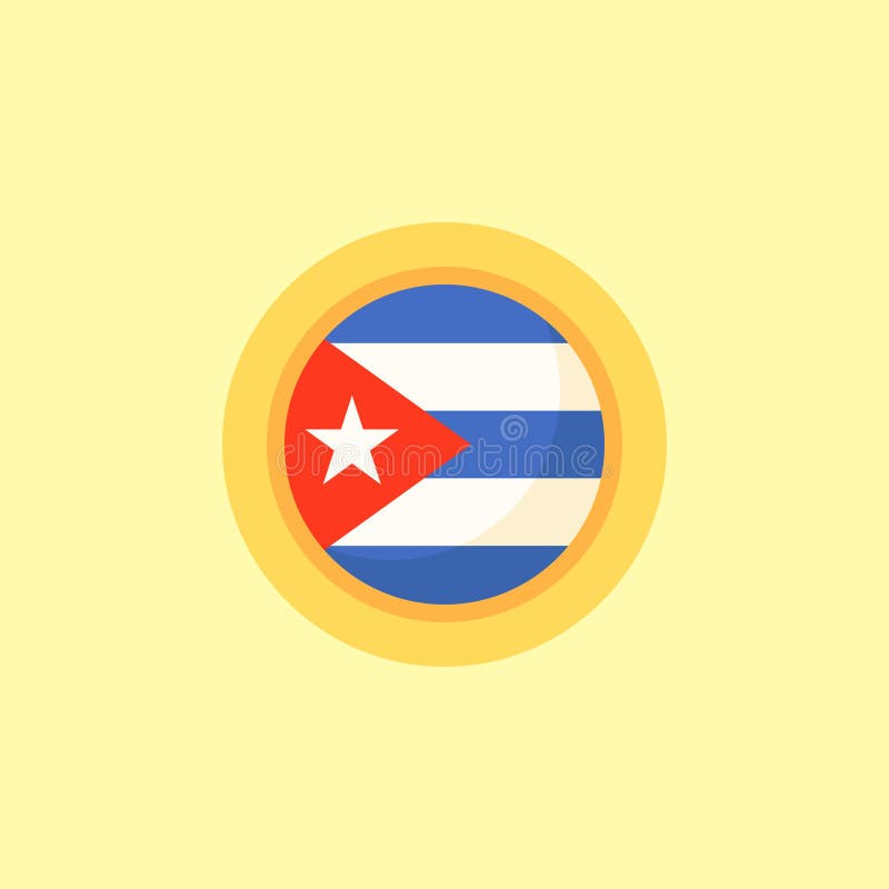 Cuba - Circular Flag stock vector. Illustration of republic - 295451889