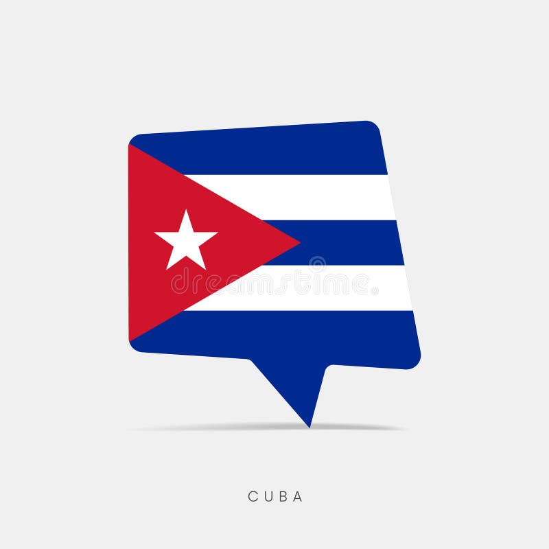 Cuba flag bubble chat icon stock vector. Illustration of patriotic ...