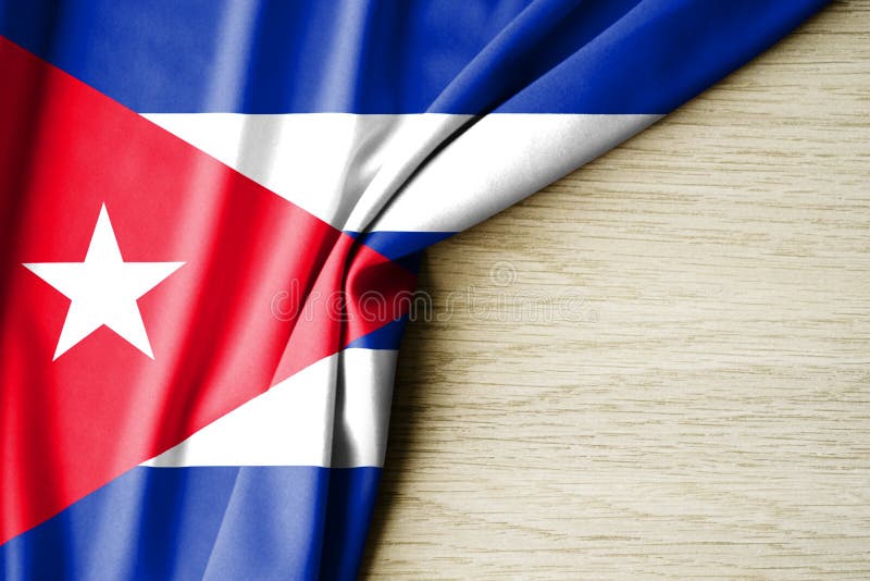 Cuba Flag. Fabric Pattern Flag of Cuba. 3d Illustration Stock Photo ...
