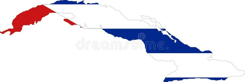 Cuba Flag in Map, Cuba Map with Flag, Country Map, Cuba Map with Flag ...