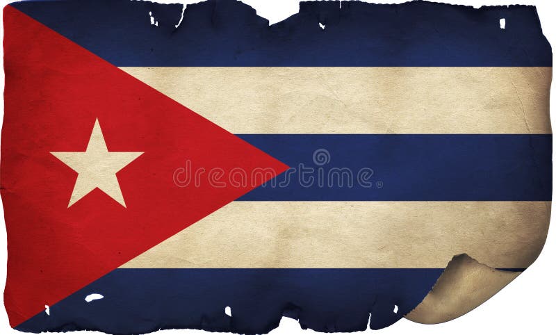 Cuba Flag on Old Paper stock image. Image of country - 166718797
