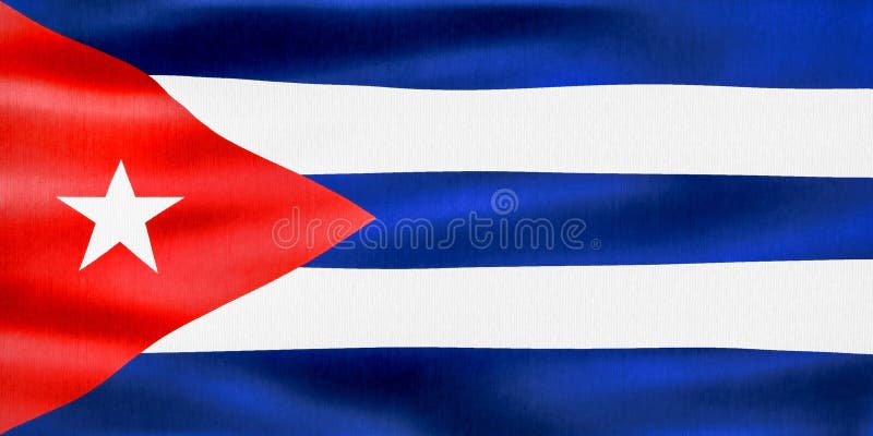 Cuba Flag - Realistic Waving Fabric Flag. Flag Concept Background ...