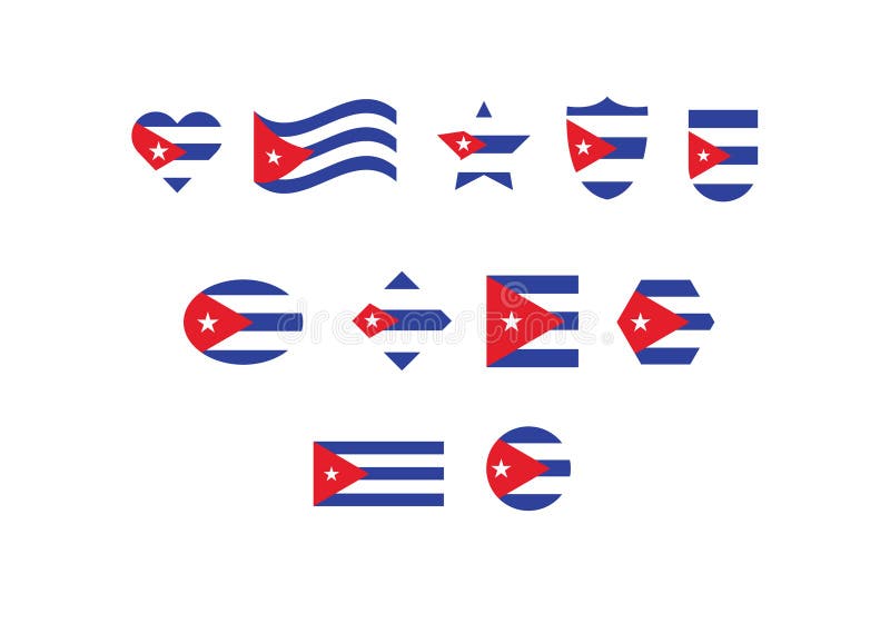 Cuba Flag Symbol Emblem State Stock Vector - Illustration of america ...