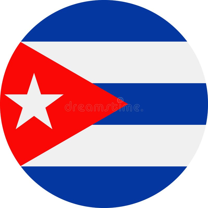 Cuba Flag Vector Round Flat Icon Stock Illustration - Illustration of ...