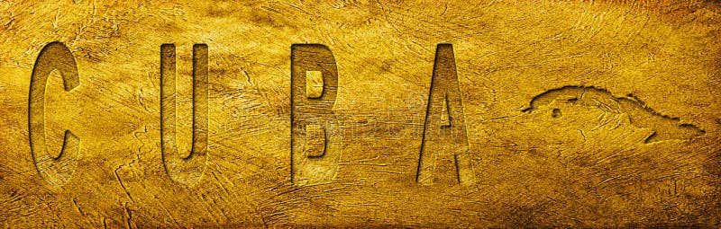 Cuba Grunge Gold Texture stock illustration. Illustration of poster ...