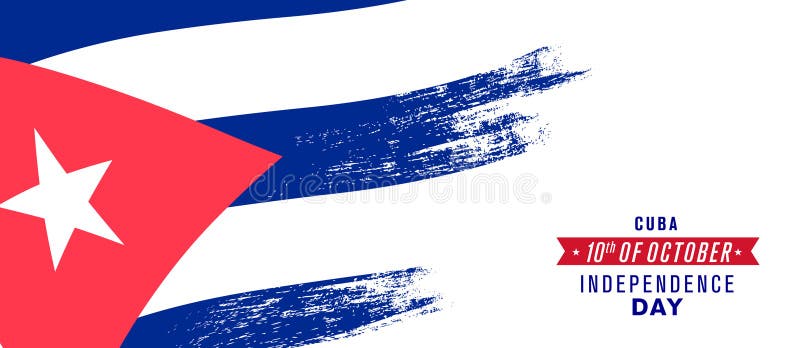 Cuba Happy Independence Day Greeting Card, Banner Vector Illustration ...
