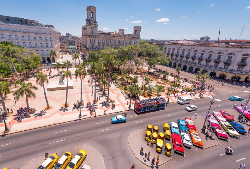 CUBA, HAVANA - MAY 5, 2017: View To the Main Square of Havana. Top View ...