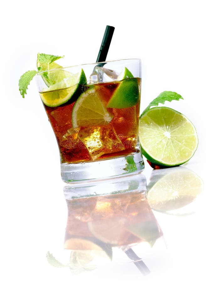 Cuba Libre Cocktail stock photo. Image of slices, alcohol - 24299694