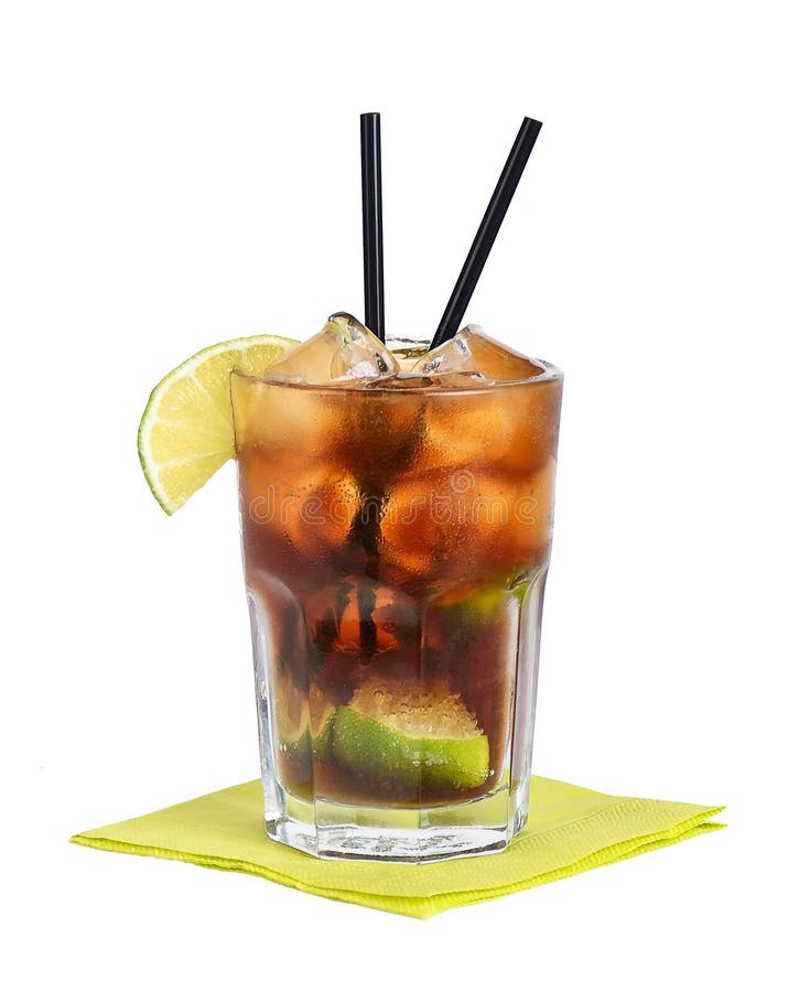 Cuba Libre Cocktail stock image. Image of lime, fruity - 32091281