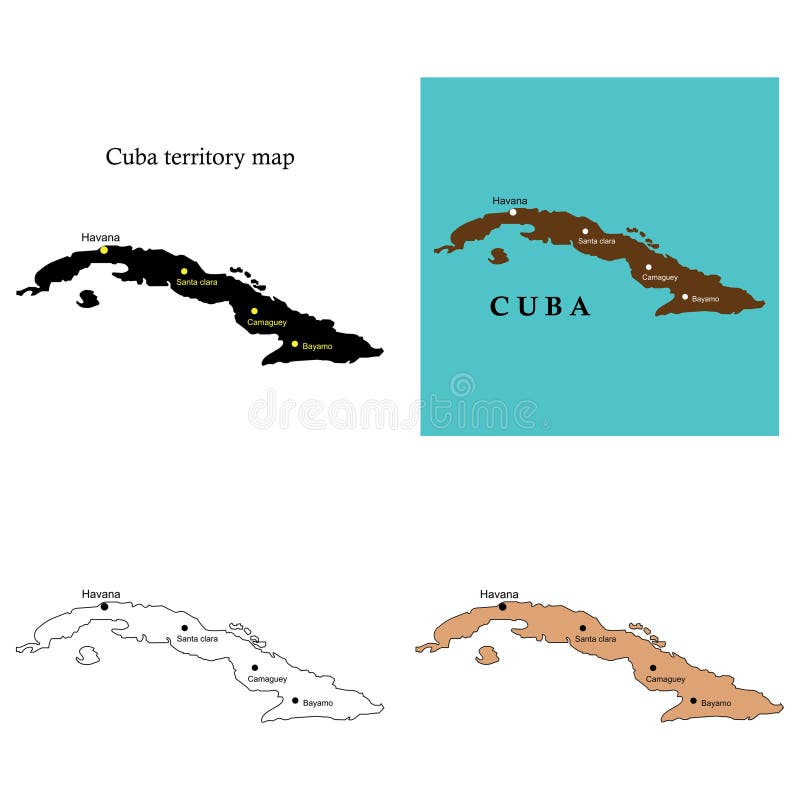 Cuba map design stock vector. Illustration of cuba, nature - 361160267