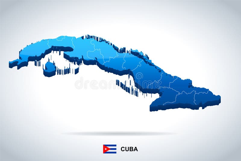 Cuba - Map and Flag - Detailed Vector Illustration Stock Illustration ...