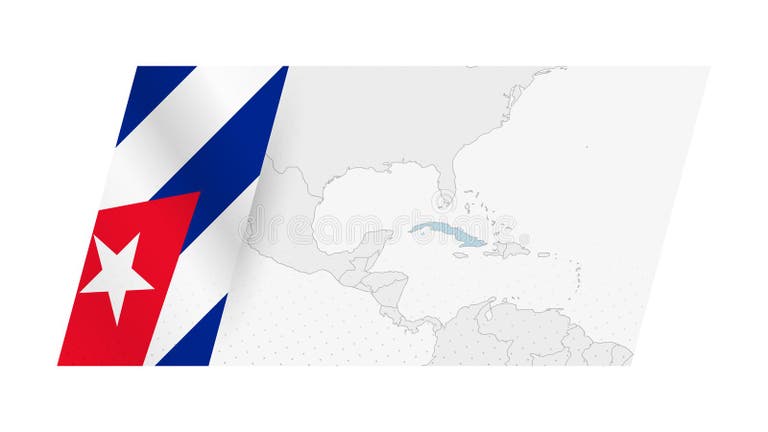 Cuba Map in Modern Style with Flag of Cuba on Left Side Stock Vector ...