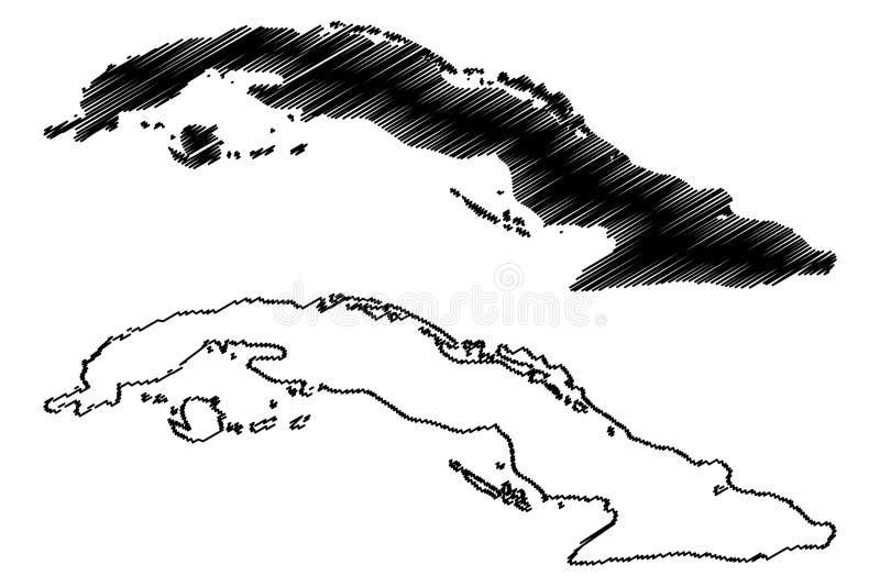 Cuba map vector stock vector. Illustration of archipelago - 93357143