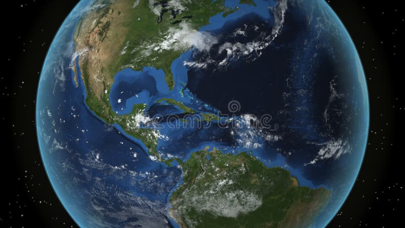 Cuba. 3d Earth in Space - Zoom in on Cuba Contoured Stock Footage ...