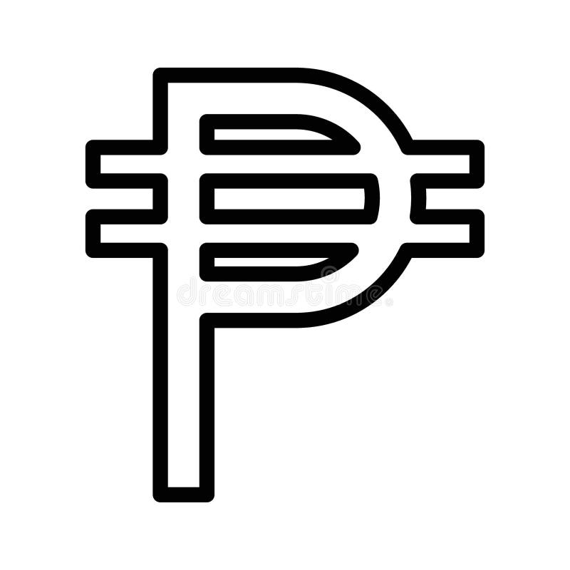 Cuba Peso Linear Logo Mark in Black and White Stock Vector ...