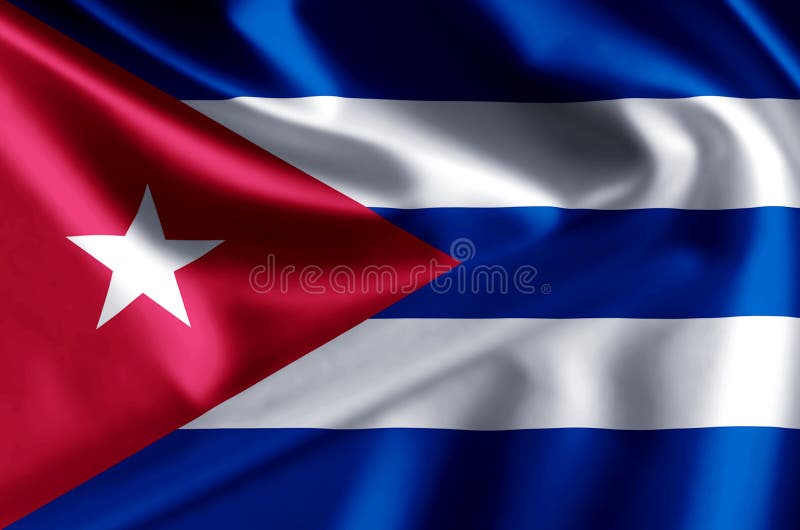 Cuba Realistic Flag Illustration. Stock Illustration - Illustration of ...