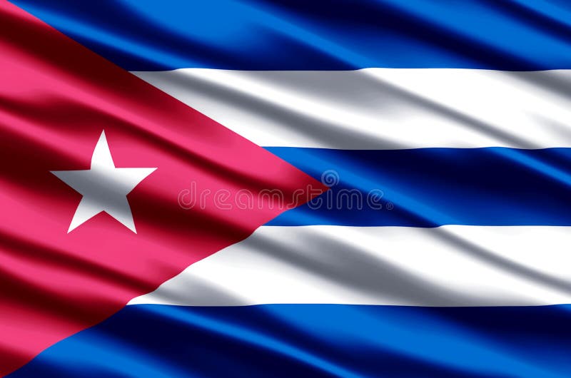 Cuba Realistic Flag Illustration. Stock Illustration - Illustration of ...