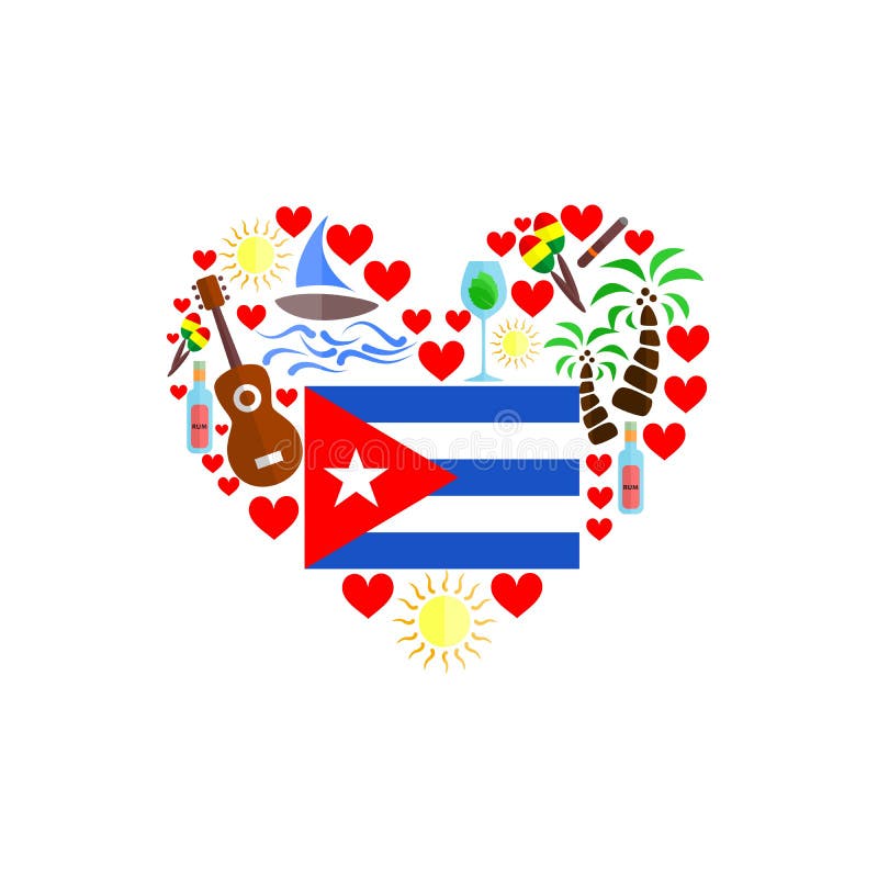 The cuba set stock vector. Illustration of america, graphic - 92756303