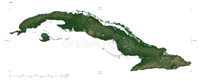 Cuba shape on white. Pale stock illustration. Illustration of division ...
