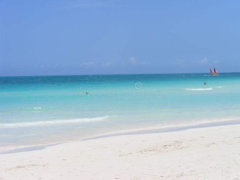 Beach and Ocean in Cuba in the Spring. Cuban Resort Stock Image - Image ...
