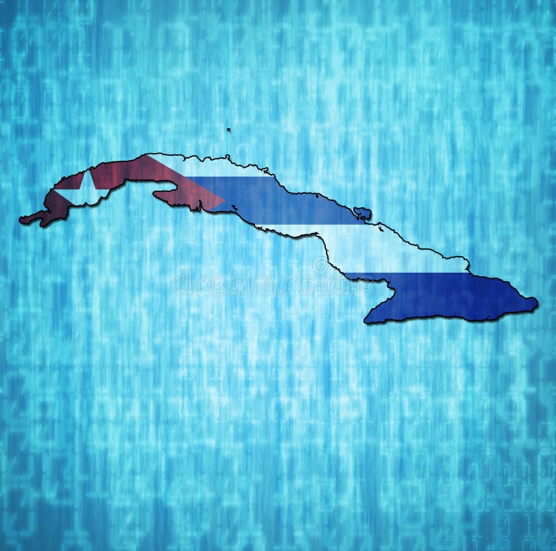 Cuba territory with flag stock illustration. Illustration of national ...