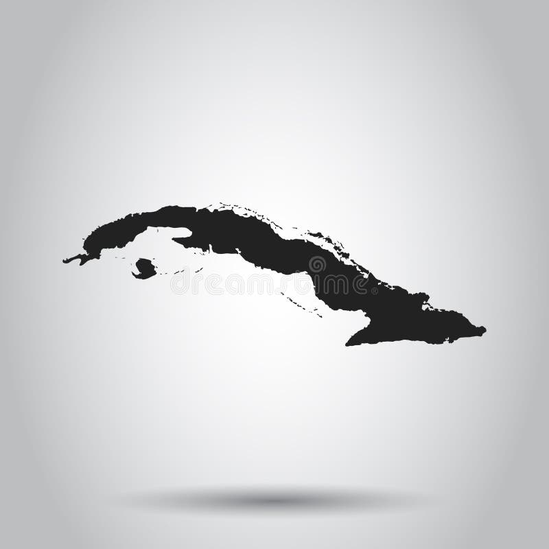 Cuba Vector Chalk Drawing Map Isolated on a White Background Stock ...