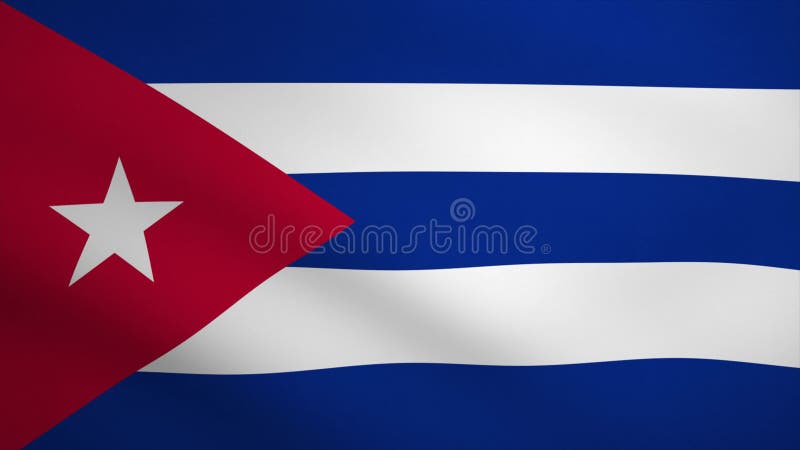 Cuba Waving Flag Background Animation. Looping Seamless 3D Animation ...